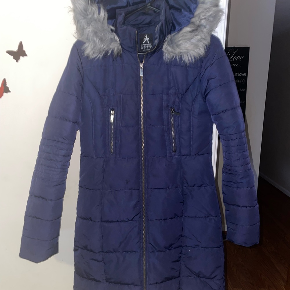 Heavy Navy Blue Winter Coat. - Gem